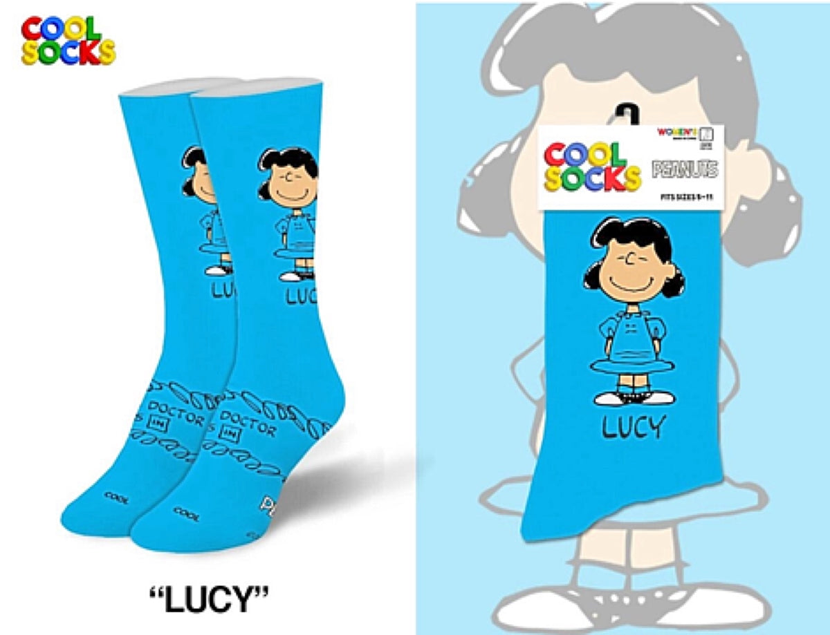 PEANUTS Adult Unisex LUCY Socks ‘THE DOCTOR IS IN’ COOL SOCKS Brand ...