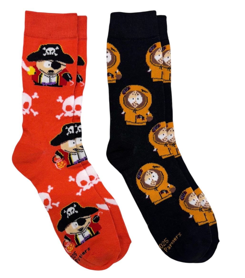 SOUTH PARK Men’s HALLOWEEN 2 Pair Of Socks Kenny & Eric | Novelty Socks ...