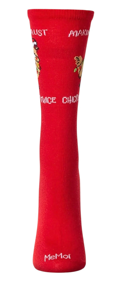 MAKING A LIST CHICKEN IT TWICE Ladies CHRISTMAS CHICKEN Socks MeMoi ...