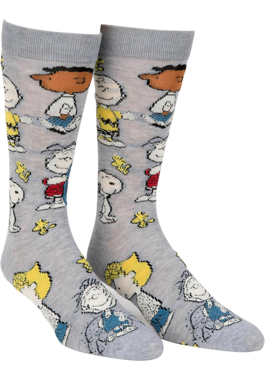 PEANUTS GANG MEN’S SOCKS CHARLIE BROWN, FRANKLIN, LUCY, SALLY, LINUS,