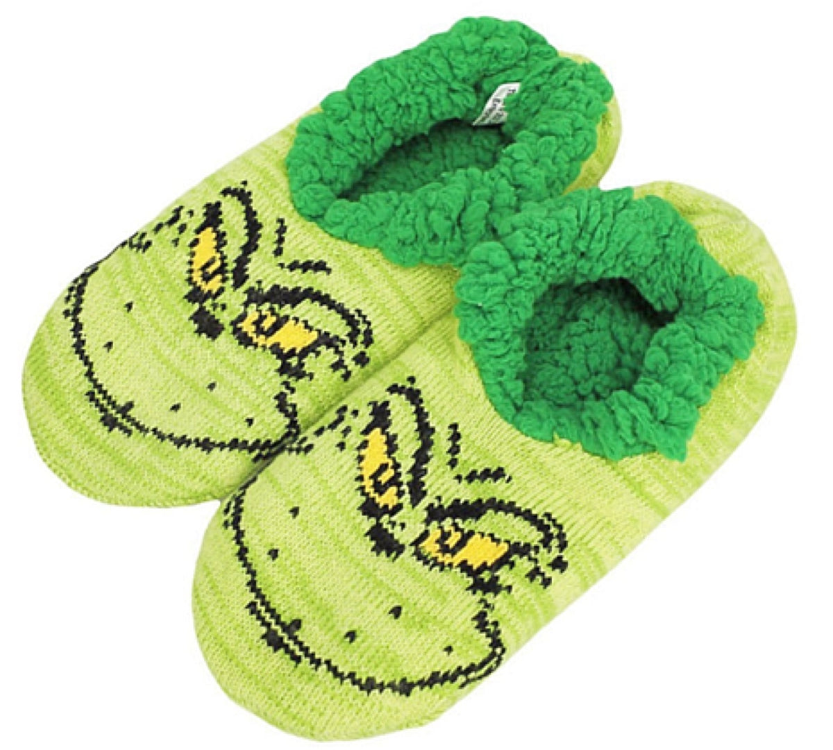 DR. SEUSS HOW THE GRINCH STOLE CHRISTMAS Kids Gripper Bottom Slippers ...