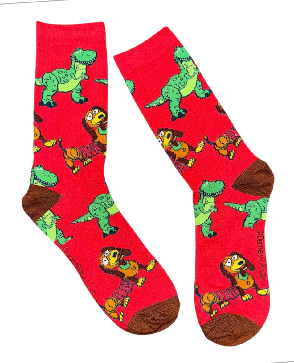 DISNEY PIXAR Toy Story Men’s Socks SLINKY DOG & REX