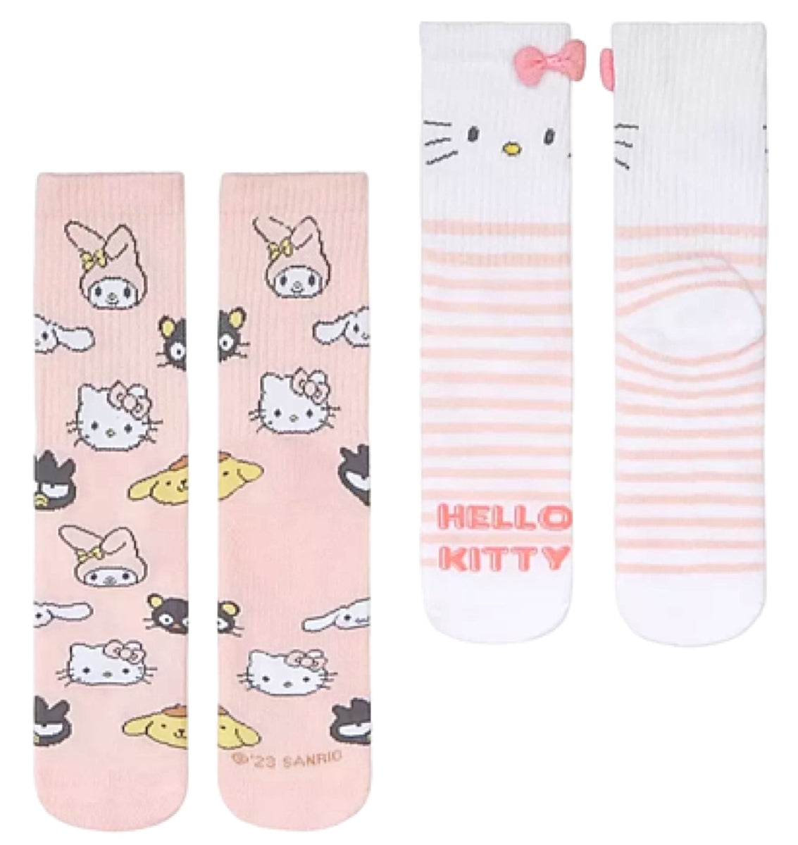 SANRIO HELLO KITTY Ladies 2 Pair Of Cushion Socks BADTE MARU ...
