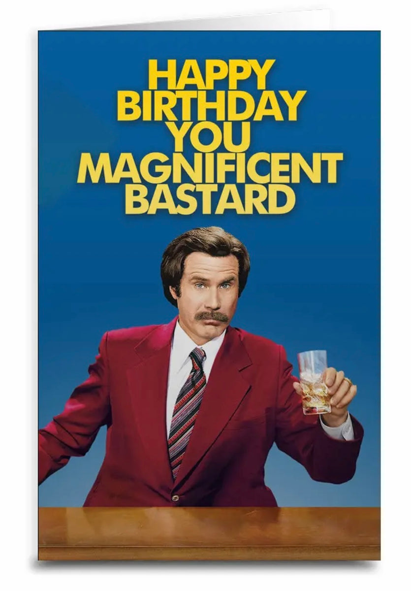ANCHORMAN Movie Birthday Sassy Greeting Card HAPPY BIRTHDAY YOU ...