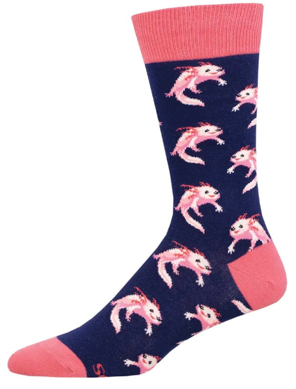 AXOLOTL Men's Socks SOCKSMITH Brand AXOLOTL'S ALL OVER