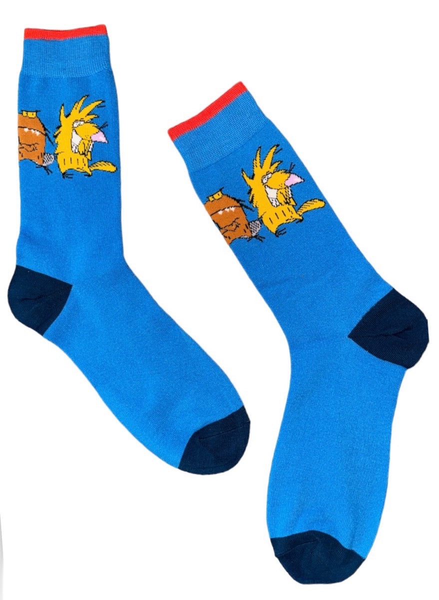 NICKELODEON ANGRY BEAVERS Men’s Socks | Novelty Socks And Slippers