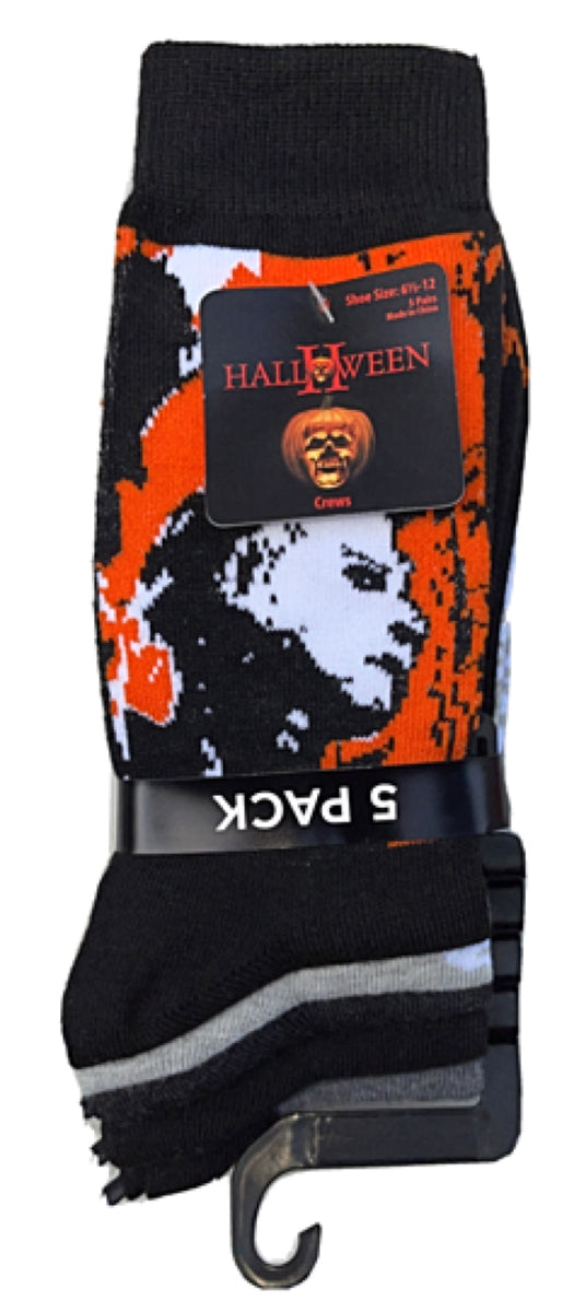 HALLOWEEN II Men’s 5 Pair Of MICHAEL MYERS Socks Gift Set 'SLAY ALL DA