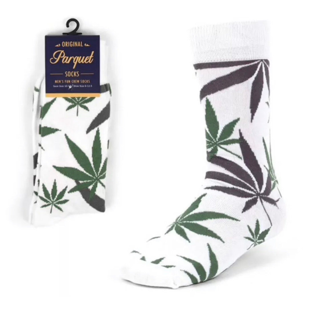MARIJUANA POT LEAF WEED Men’s Socks Parquet Brand(CHOOSE COLOR)