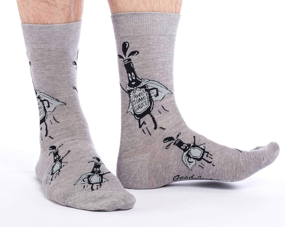 AWESOME SAUCE Men's SOCKS GOOD LUCK SOCK Brand | Novelty Socks And Slippers