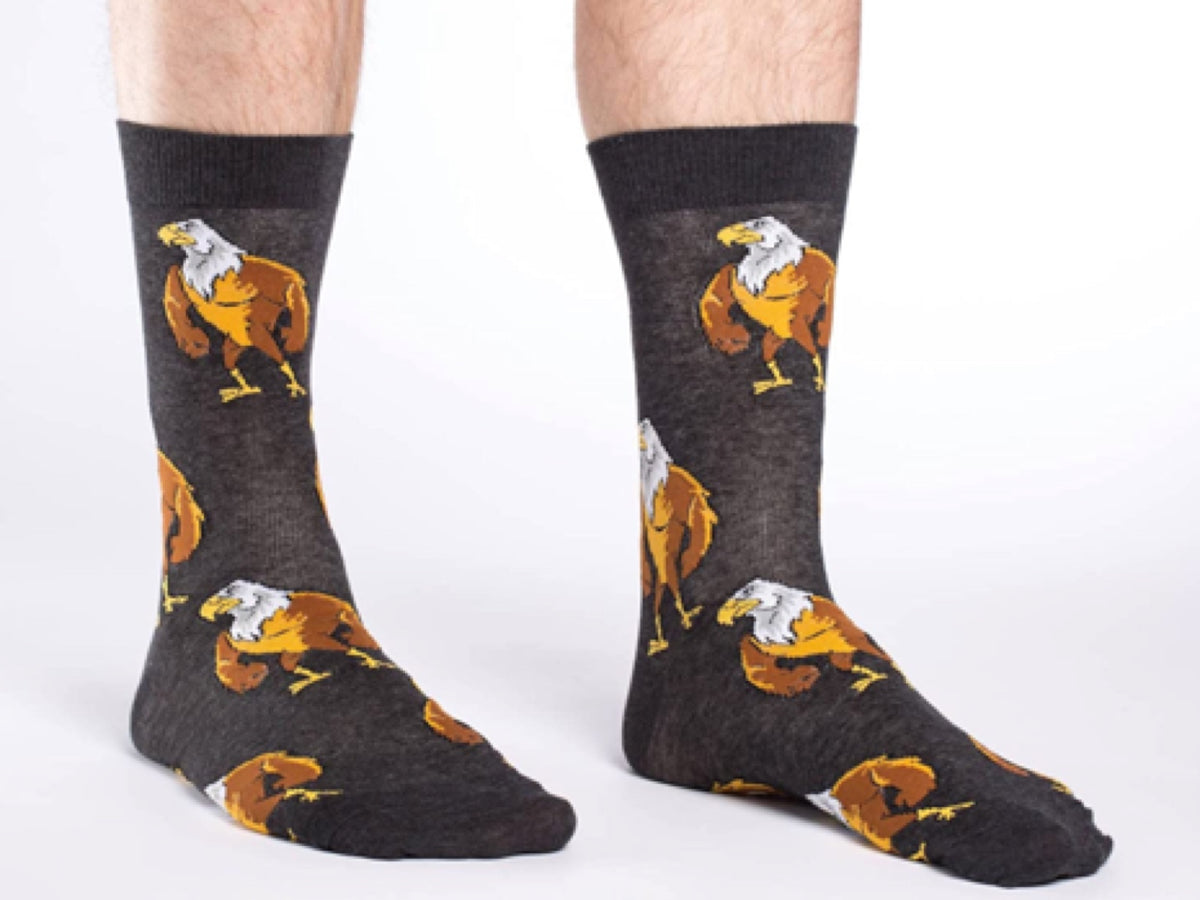MIGHTY EAGLE Men’s Socks BALD EAGLE GOOD LUCK SOCK Brand | Novelty ...