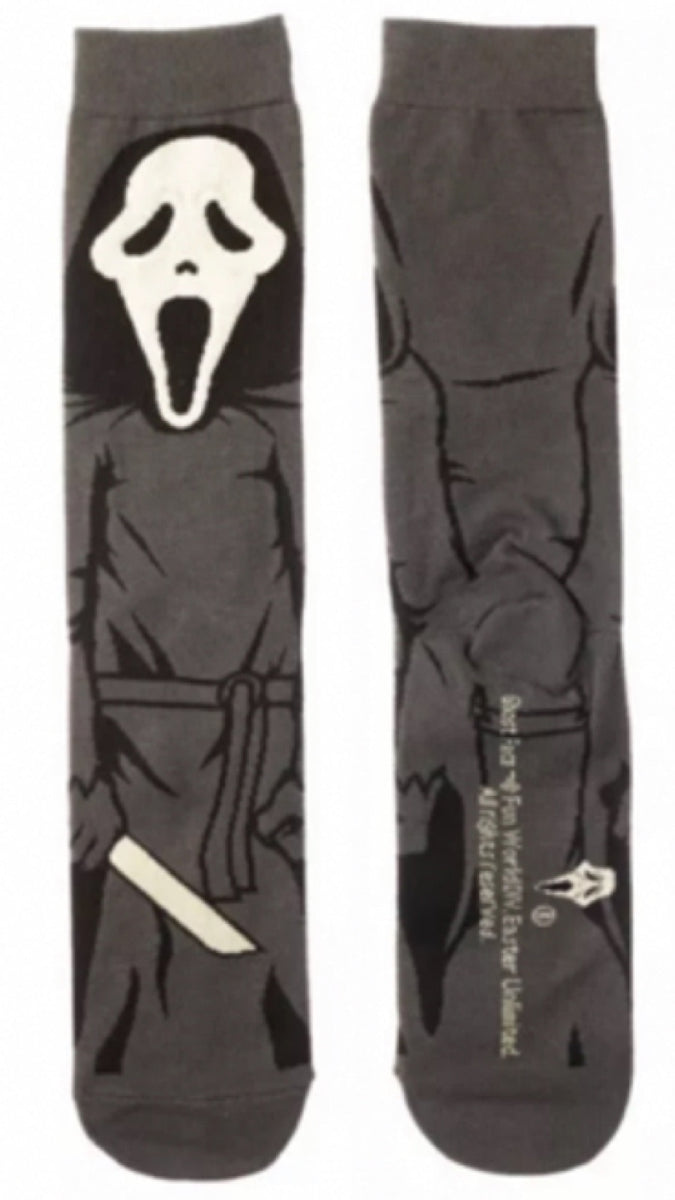 SCREAM THE MOVIE Men’s GHOSTFACE 360 Socks BIOWORLD Brand